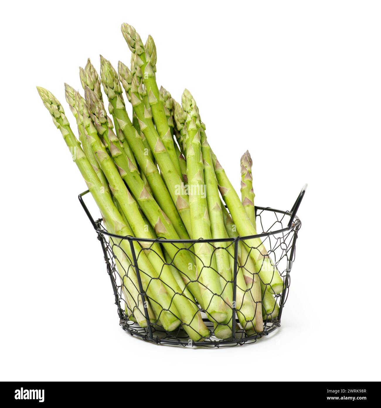 Asparagus on white background Stock Photo - Alamy