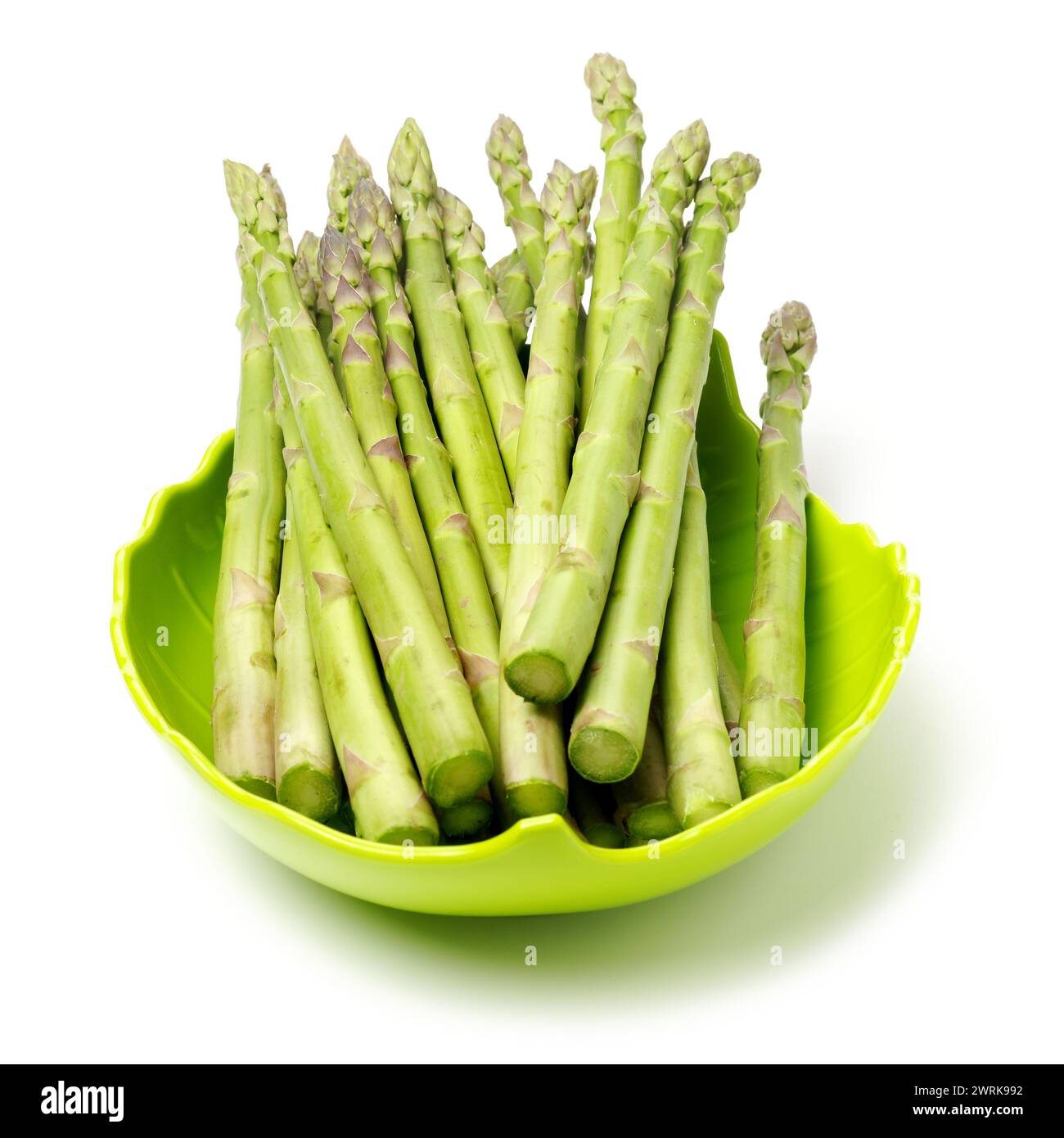 Asparagus on white background Stock Photo - Alamy