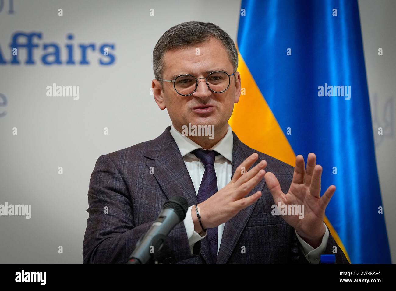 Ukraine's Foreign Minister Dmytro Kuleba, attends a joint news ...
