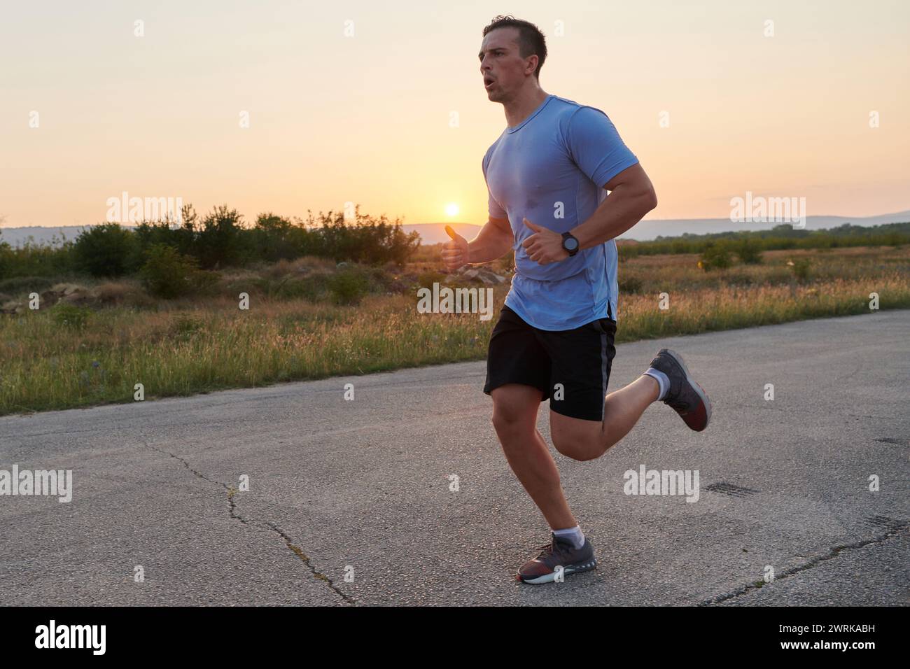 A dedicated marathon runner pushes himself to the limit in training ...