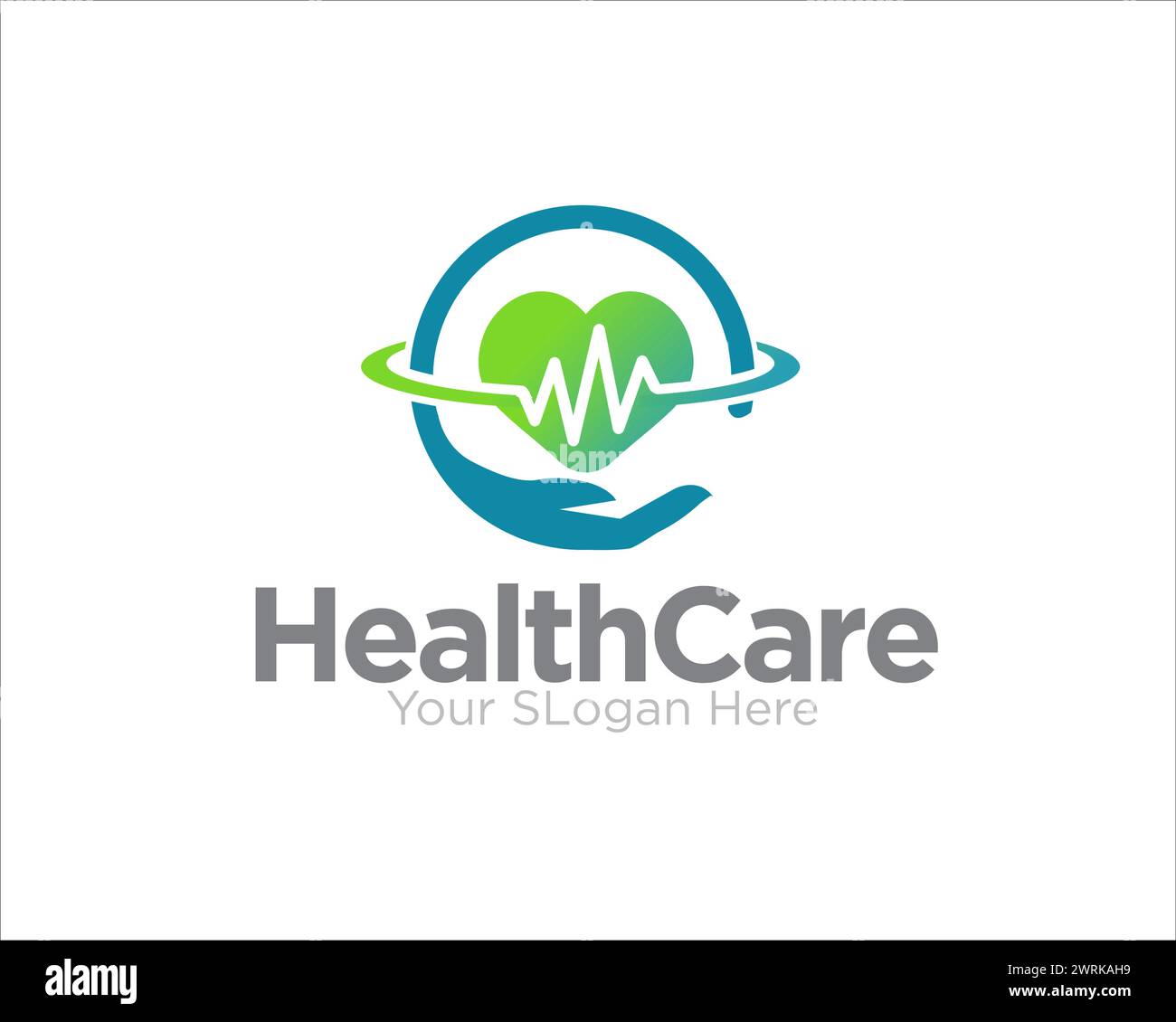 love health care with cardiogram logo designs for medical service Stock ...