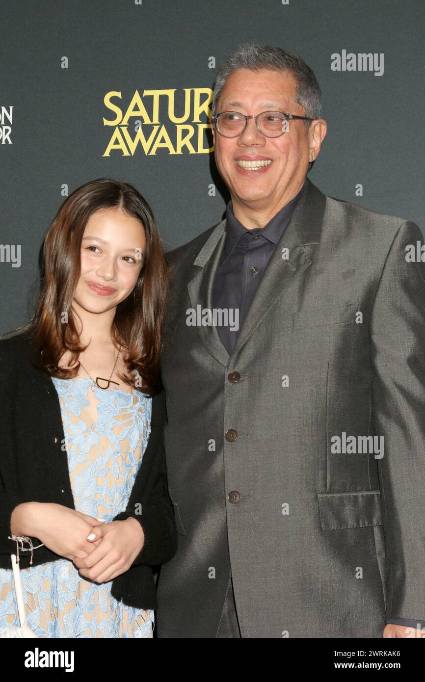 LOS ANGELES - FEB 4: Dean Devlin, daughter at the 2024 Saturn Awards at ...