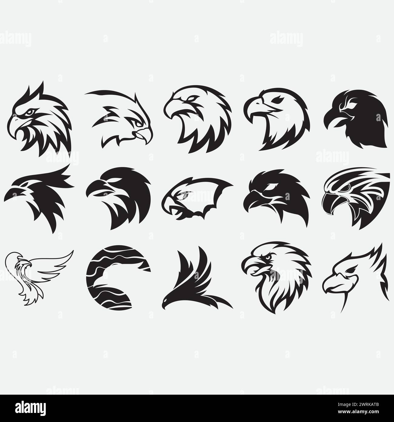 Collection of eagle logo vectors Stock Vector Image & Art - Alamy