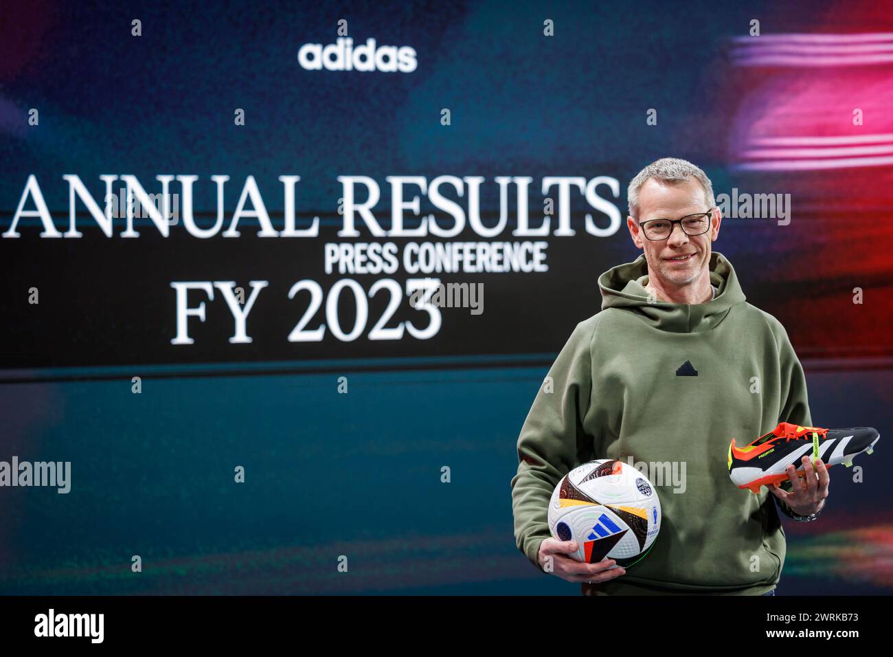 Herzogenaurach, Germany. 13th Mar, 2024. Harm Ohlmeyer, CFO of sporting ...