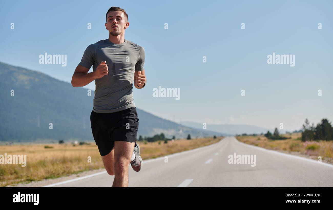 A dedicated marathon runner pushes himself to the limit in training ...