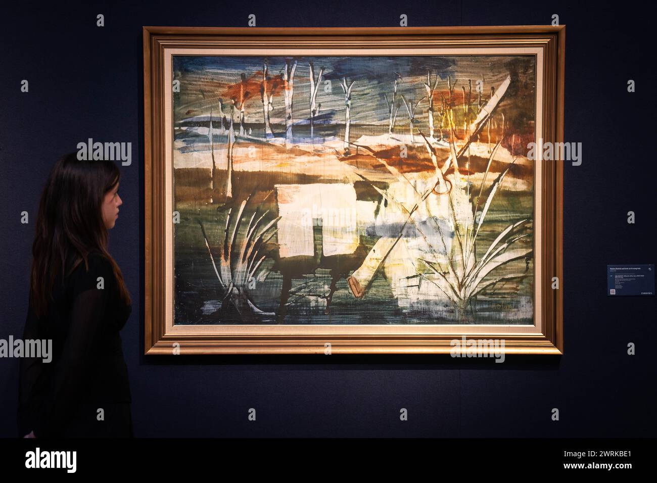 A work by Sir Sidney Nolan, Kelly in Swamp, 1960, estimate £150,000 ...