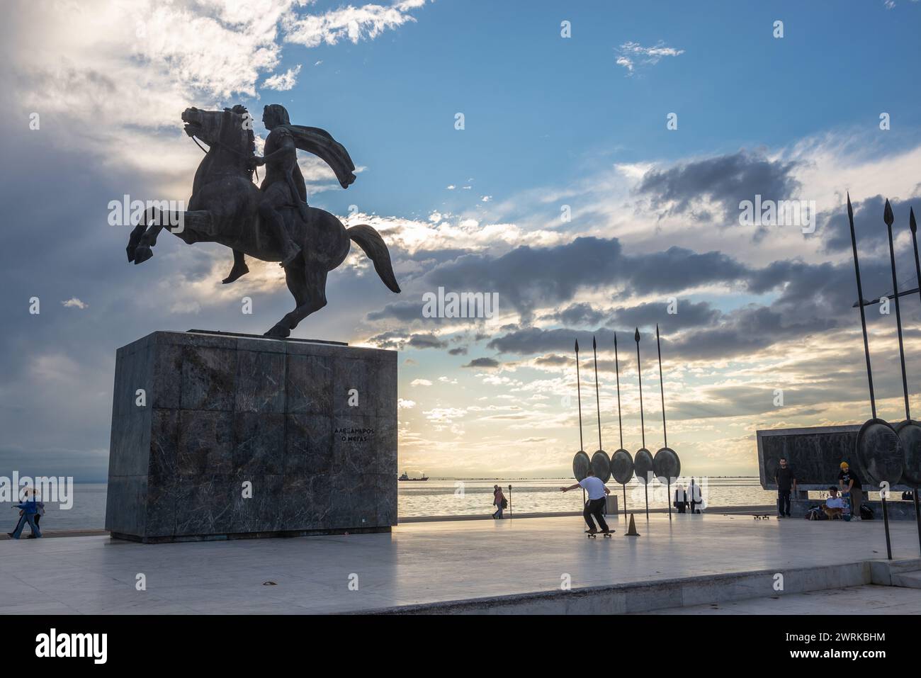 Equestrian statue of Alexander the Great in Alexander the Great Garden ...