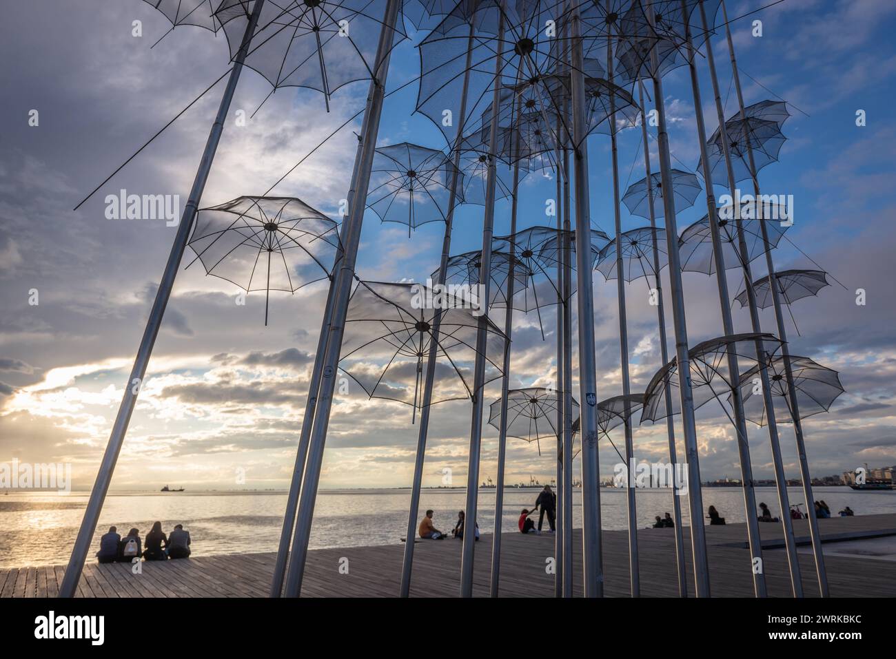 The Umbrellas sculpture by George Zongolopoulos in Thessaloniki city ...