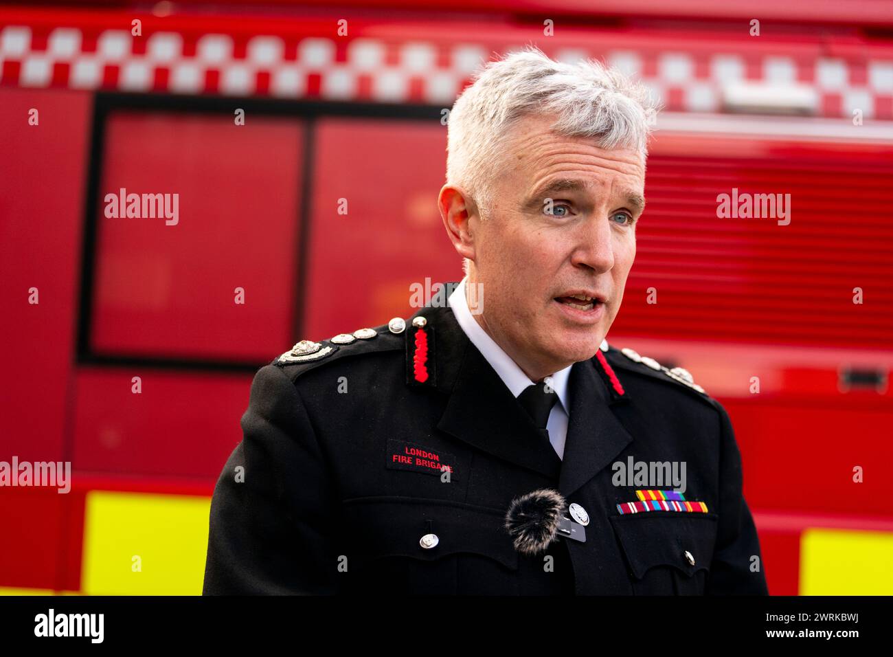 London Fire Brigade Fire Commissioner Andy Roe during a press ...
