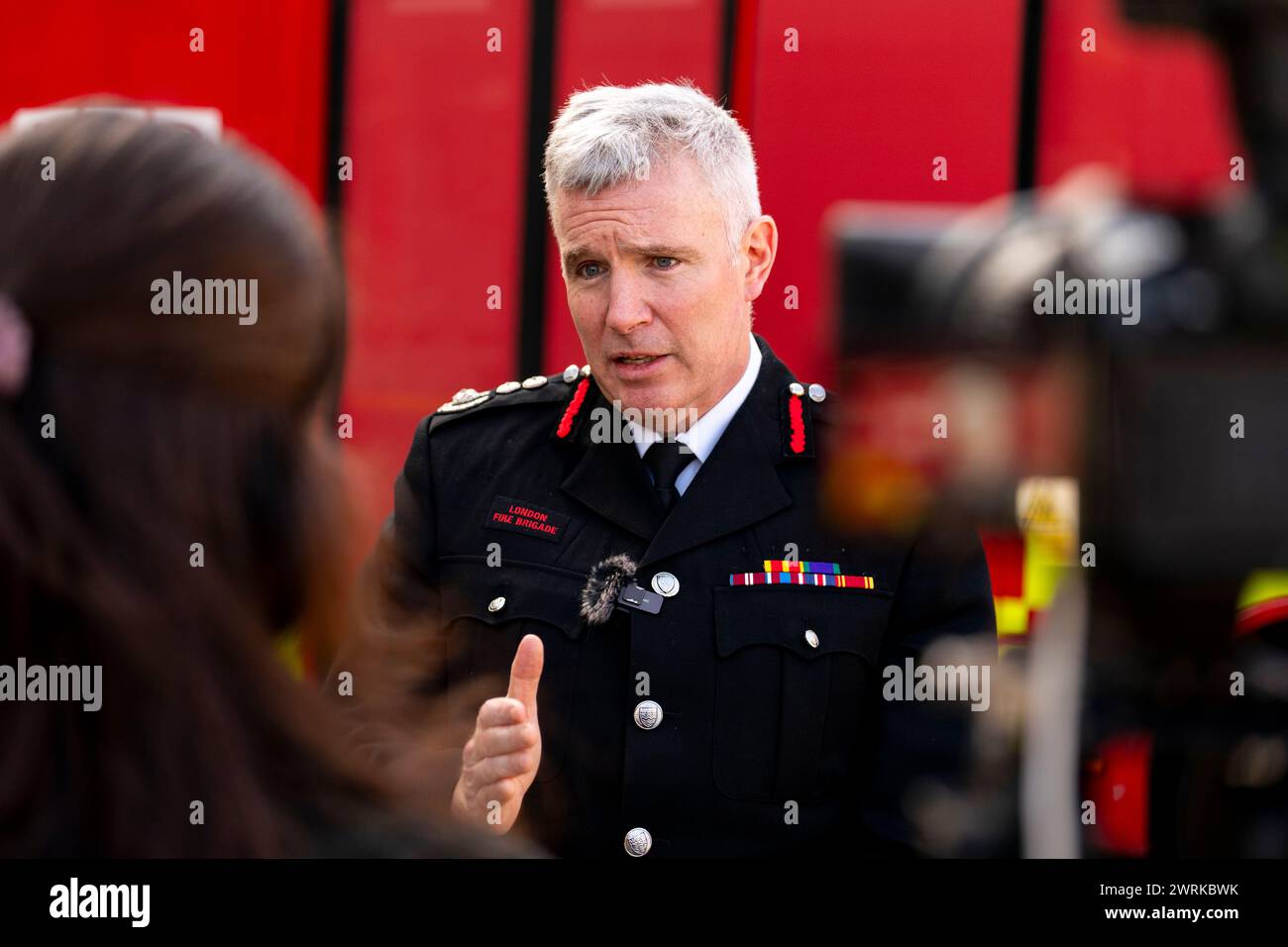 London Fire Brigade Fire Commissioner Andy Roe during a press ...