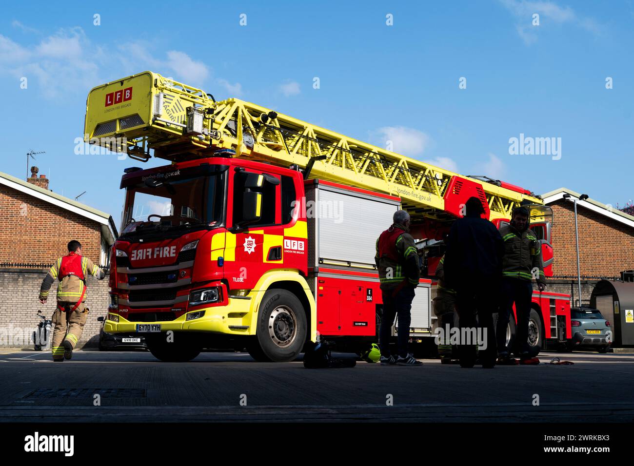 Journalists are taken aboard London Fire Brigade's new high rise ...