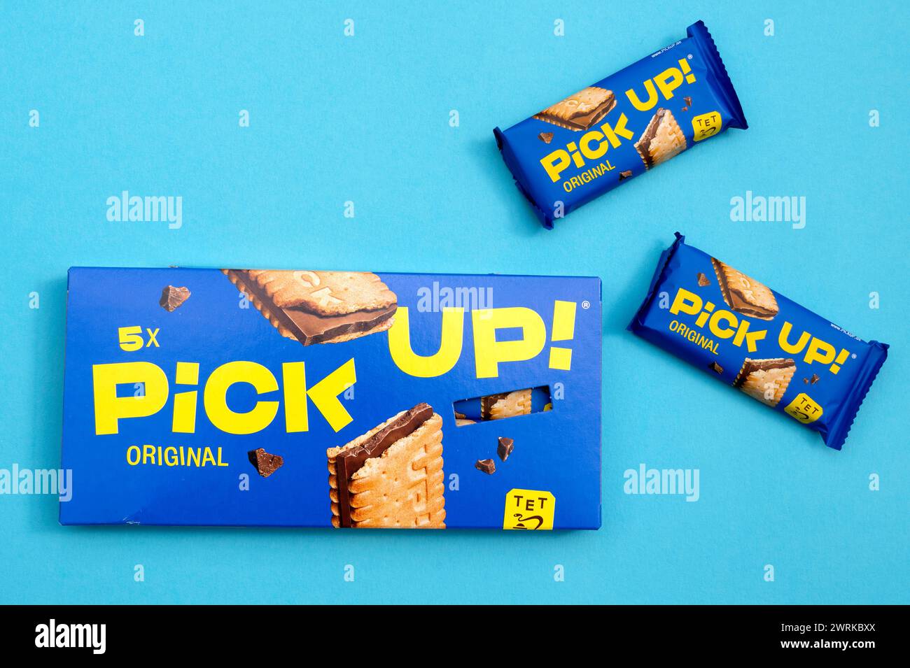 Pick Up chocolate biscuits Stock Photo - Alamy