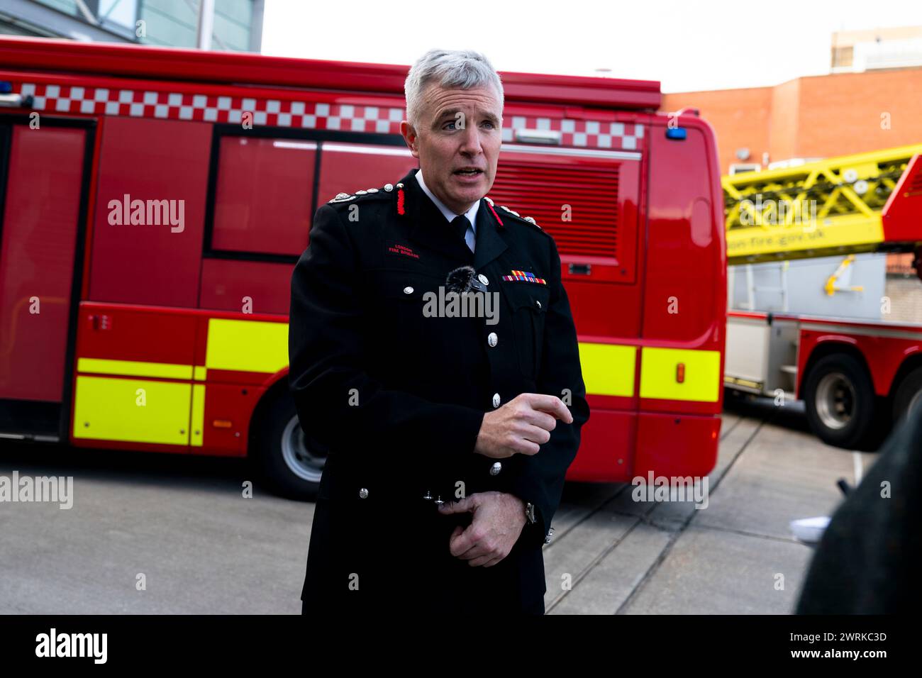 London Fire Brigade Fire Commissioner Andy Roe during a press ...