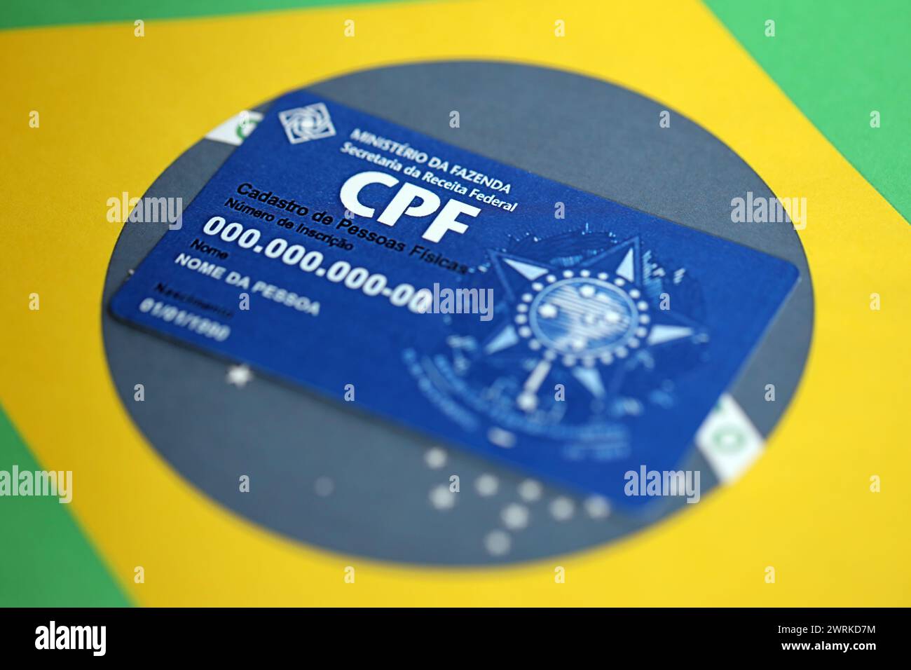KYIV, UKRAINE - OCTOBER 31, 2023 Blue CPF card document template. The ...