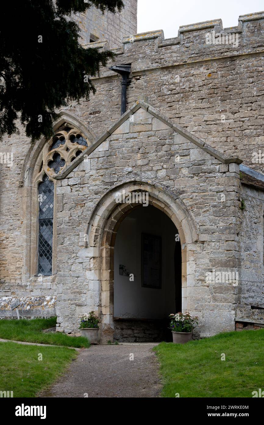 The south porch, All Saints Church, Brington, Cambridgeshire, England ...