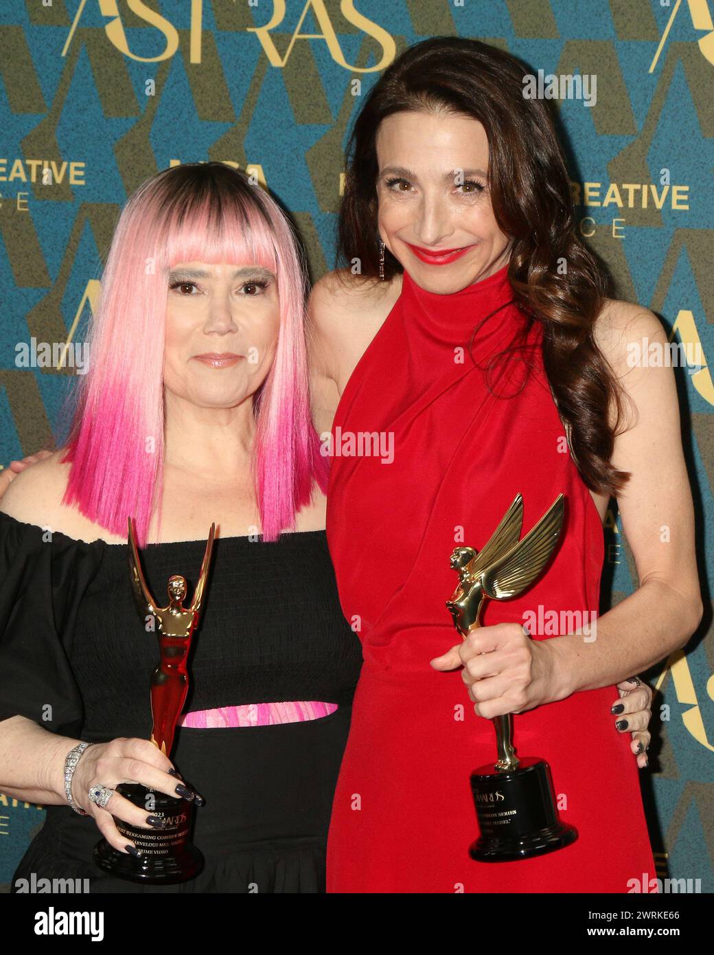 LOS ANGELES - JAN 8: Alex Borstein, Marin Hinkle at the ASTRA TV Awards at the Biltmore Hotel on ...