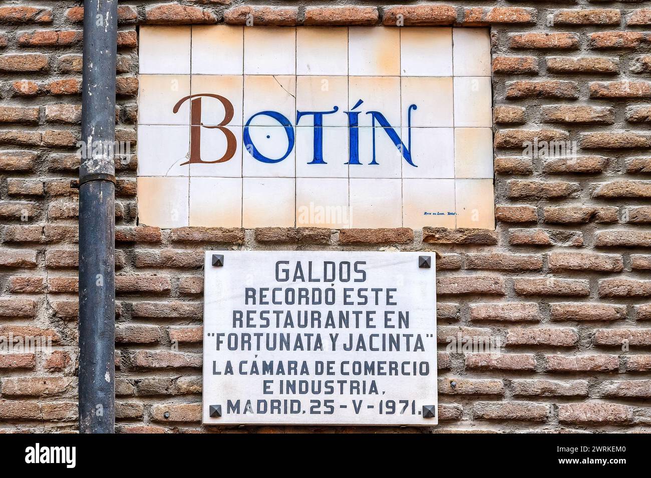 Restaurant Sobrino de Botin, Madrid, Spain. Original colors Stock Photo ...