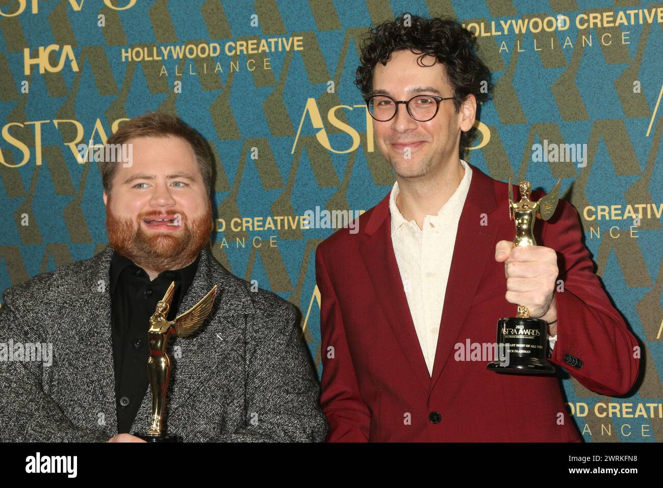 LOS ANGELES - JAN 8: Paul Walter Hauser, Rick Glassman at the ASTRA TV ...