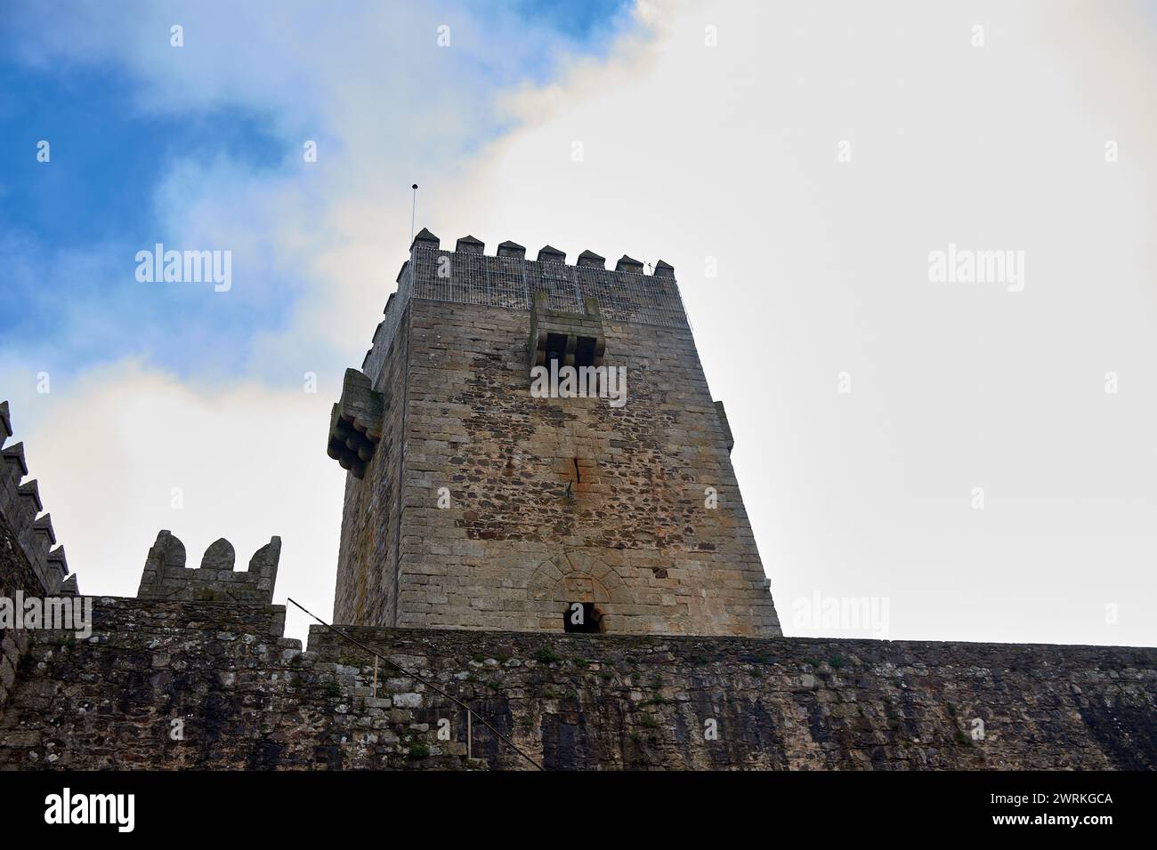 Partial view of the towers of Sabugal Castle in Portugal built in the ...