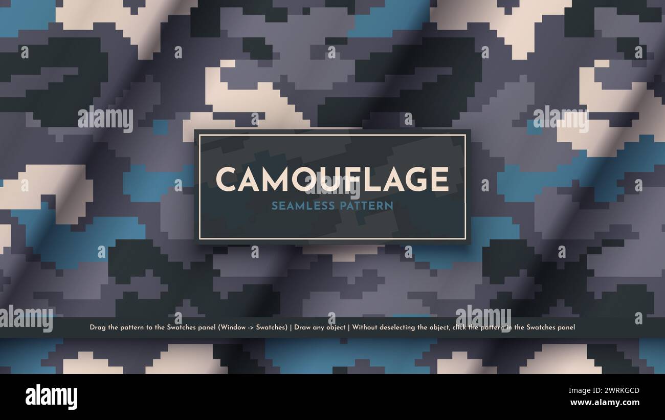 Seamless Camouflage Pattern. War Illustration. Traditional Military ...