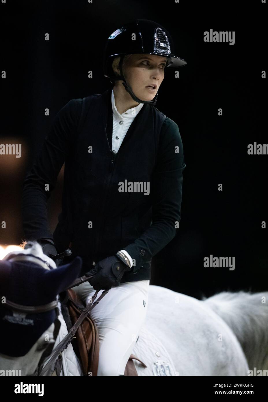 DenBosch, Netherlands - March 9, 2024. Jana Wargers of Germany riding ...