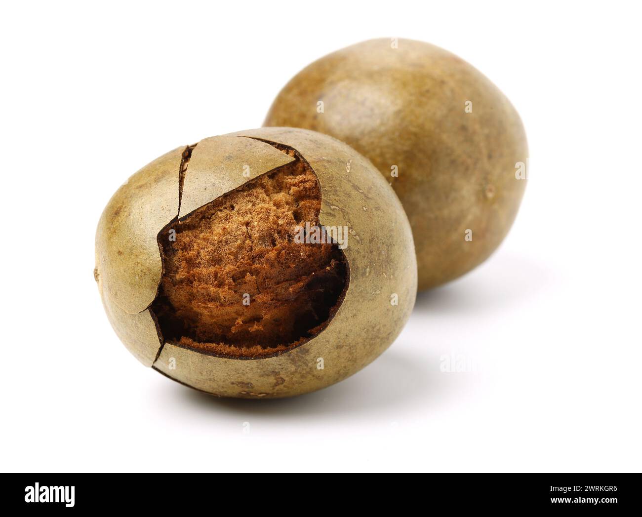 Golden Luo Han Guo on white background Stock Photo - Alamy