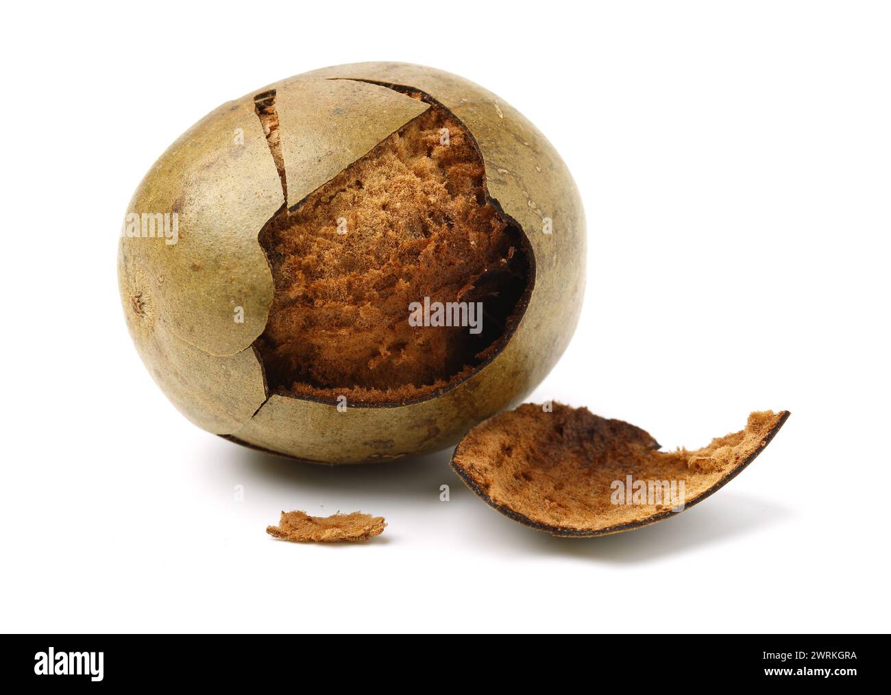 Golden Luo Han Guo on white background Stock Photo - Alamy