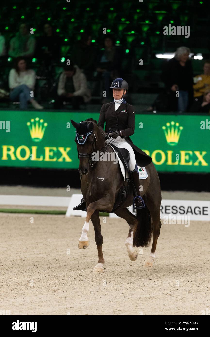 DenBosch, Netherlands - March 9, 2024. Isabell Cool of Belgium competes ...