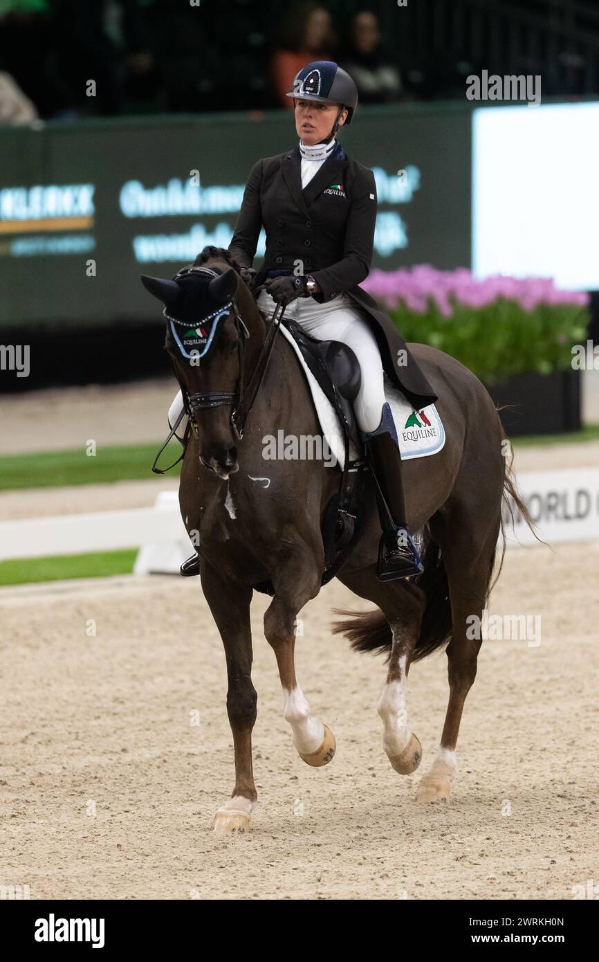 DenBosch, Netherlands - March 9, 2024. Isabell Cool of Belgium competes ...