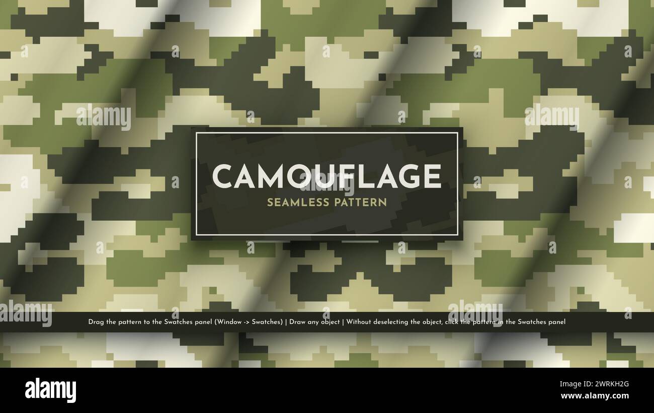 Seamless Camouflage Pattern. War Illustration. Traditional Military ...