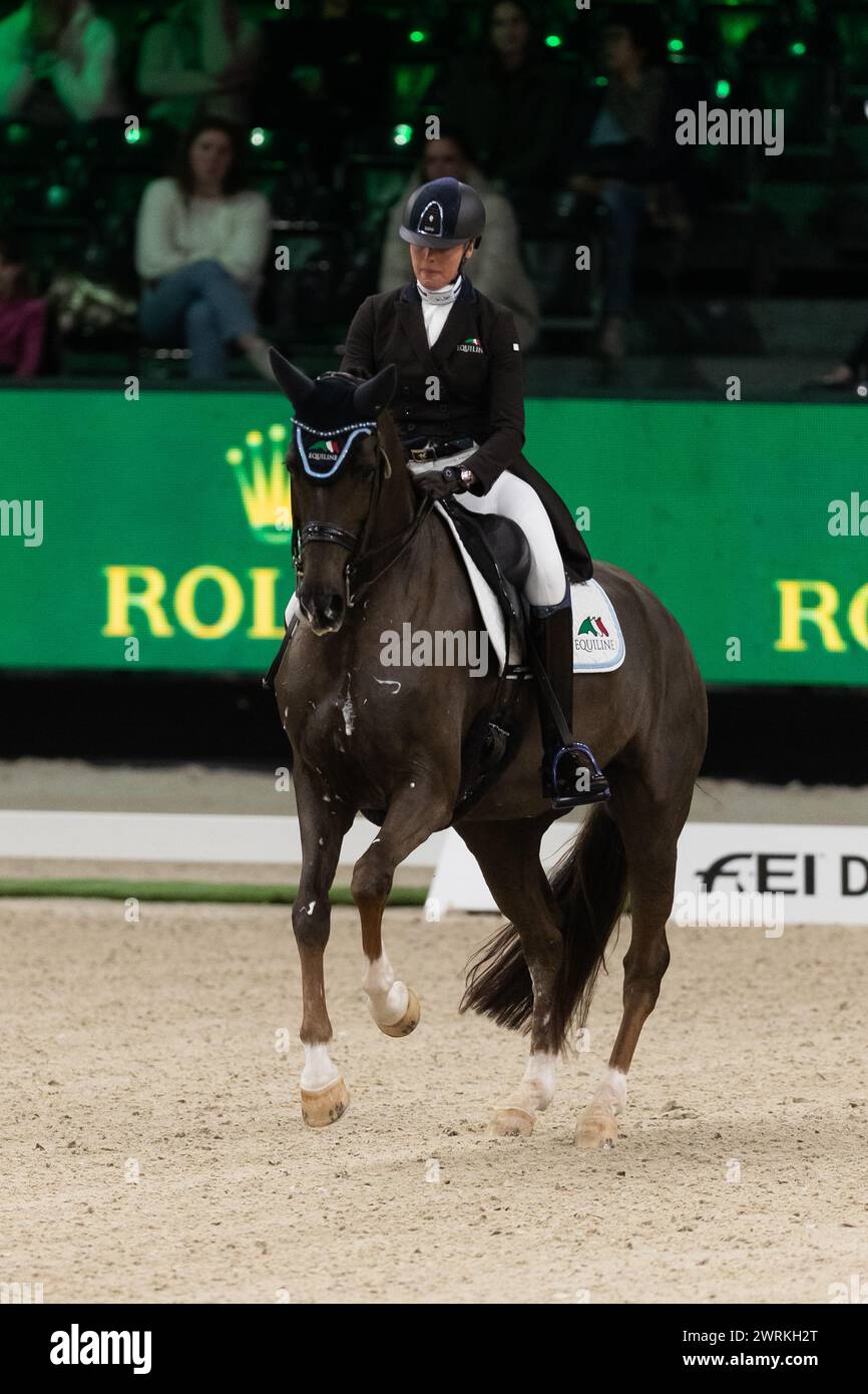 DenBosch, Netherlands - March 9, 2024. Isabell Cool of Belgium competes ...