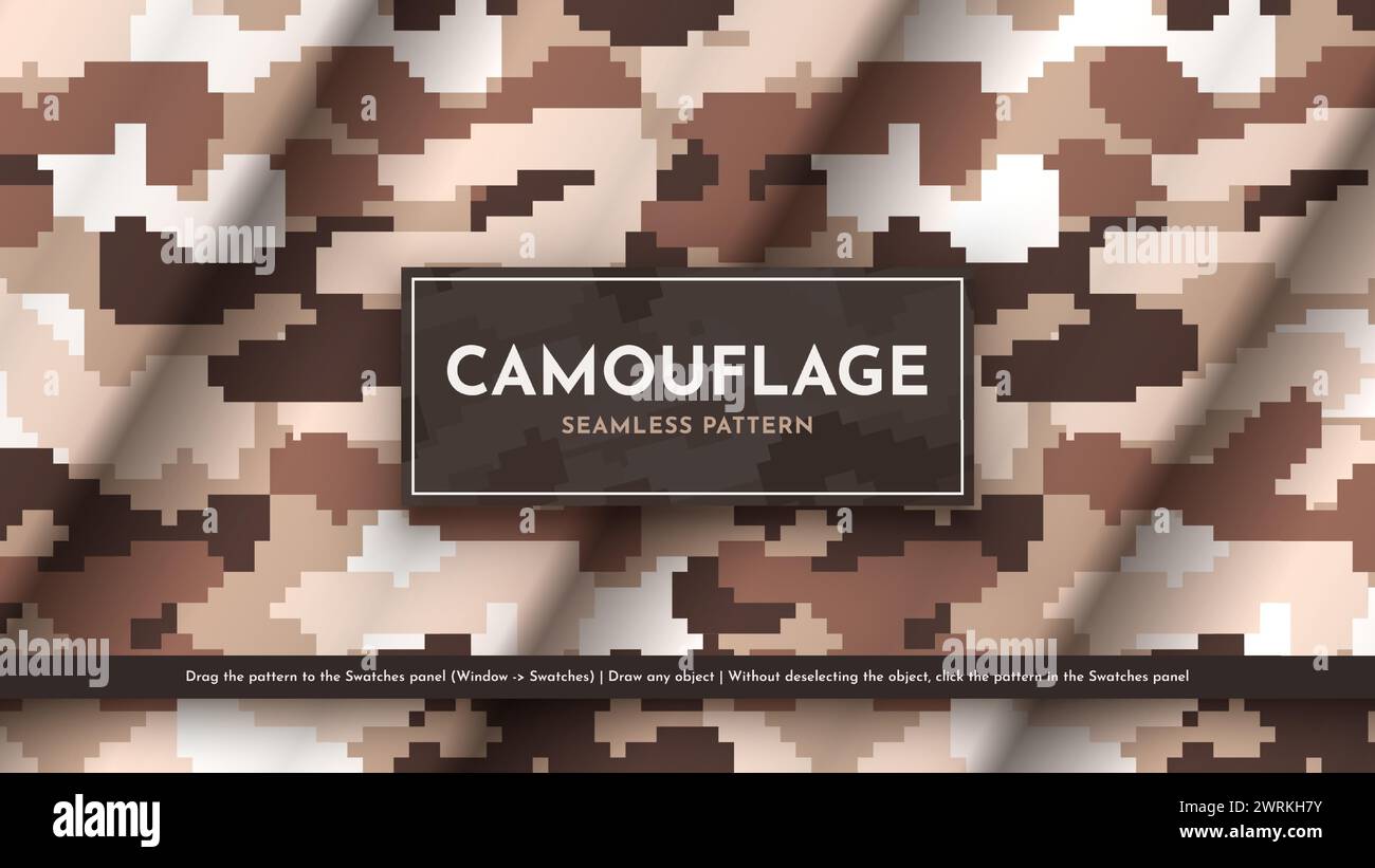 Seamless Camouflage Pattern. War Illustration. Traditional Military ...