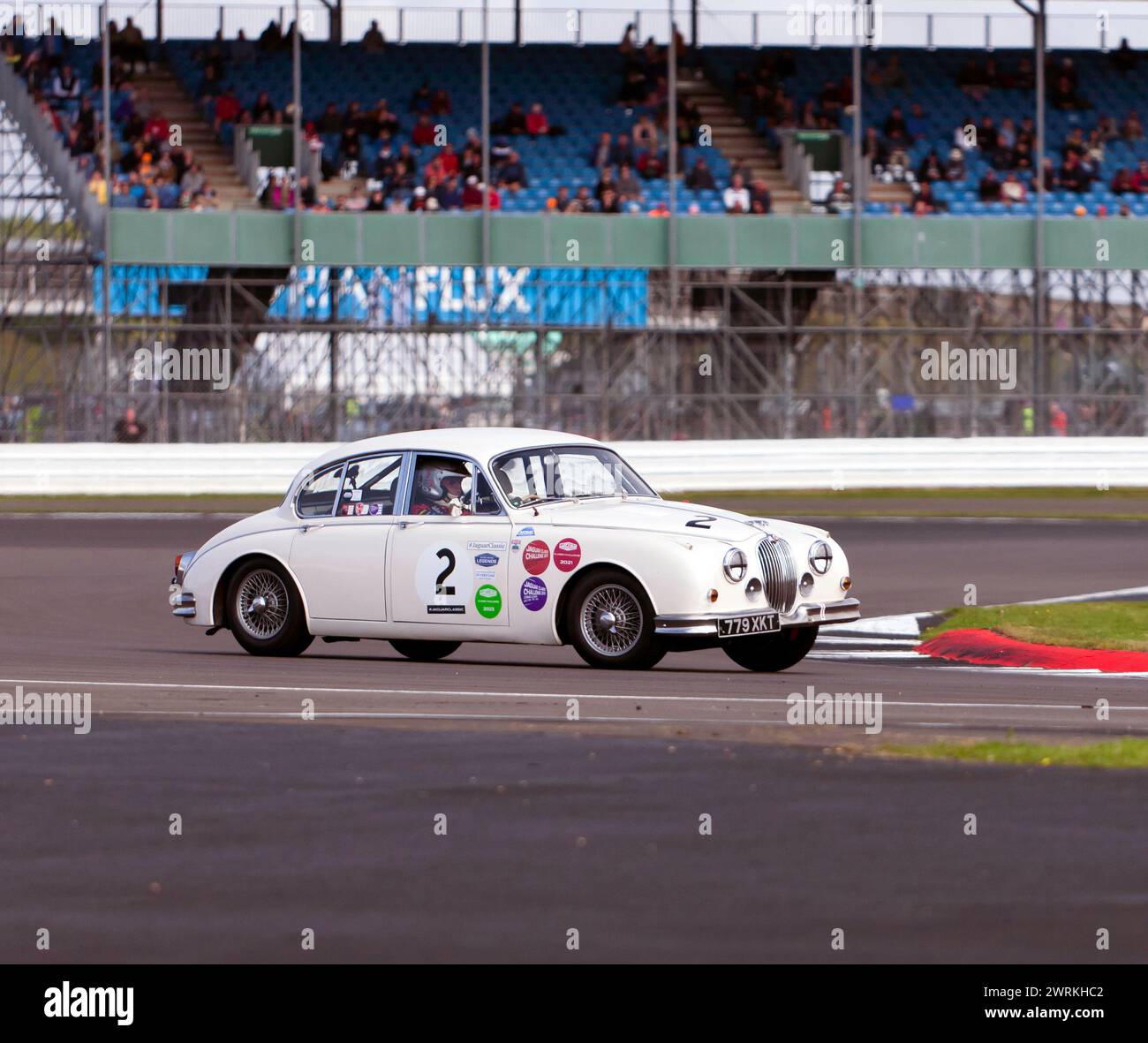 Nick Whale driving his White, 1966, Jaguar Mk2, during the MRL Big Cat ...