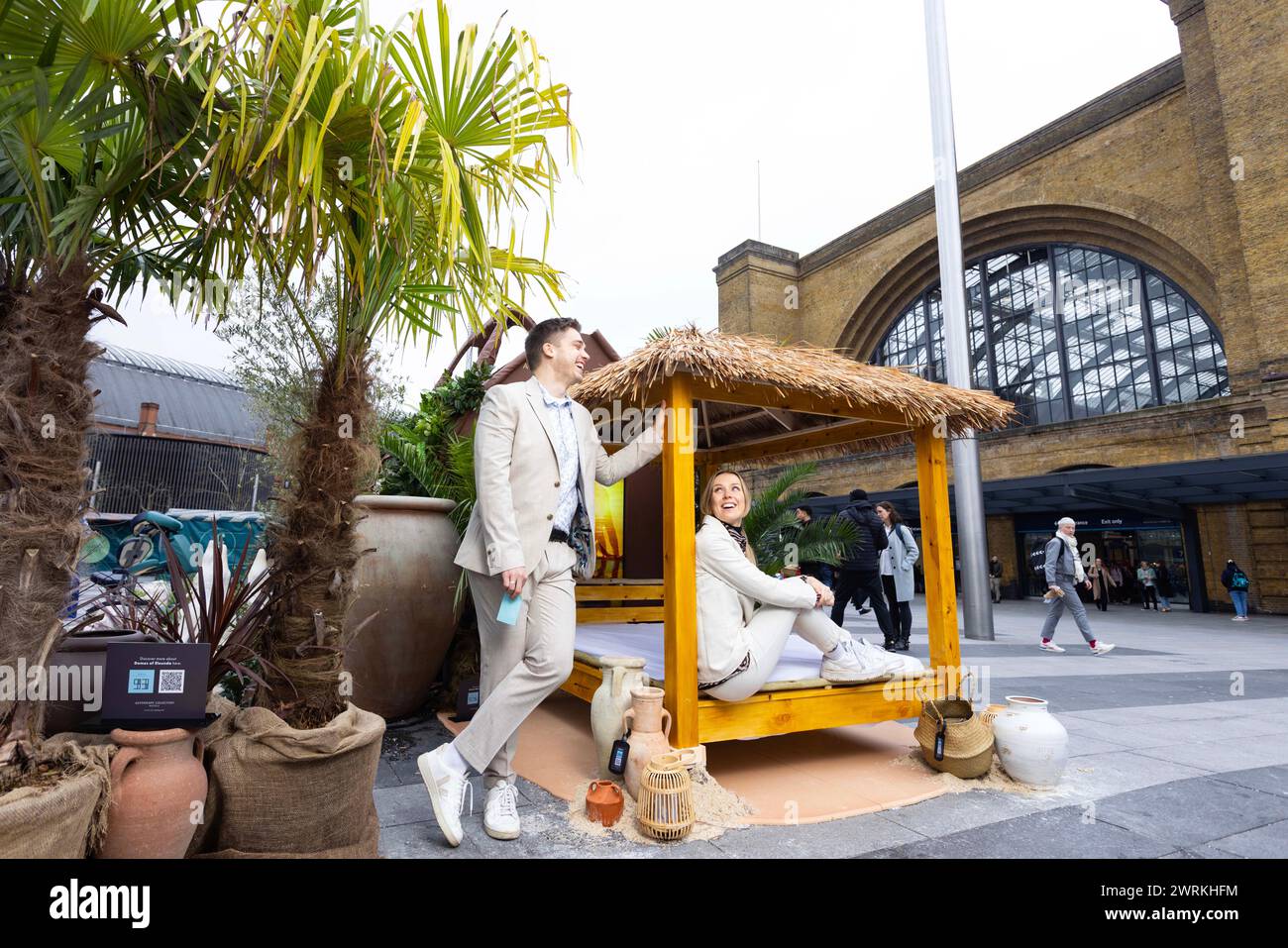 EDITORIAL USE ONLY Jordon Harrison and Rebekka Bertilson at a consumer ...