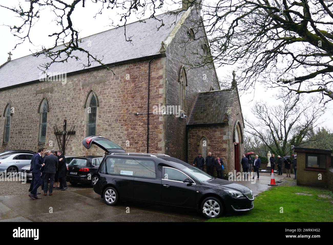 The hearse arrives for the funeral of TV presenter and journalist Nick ...