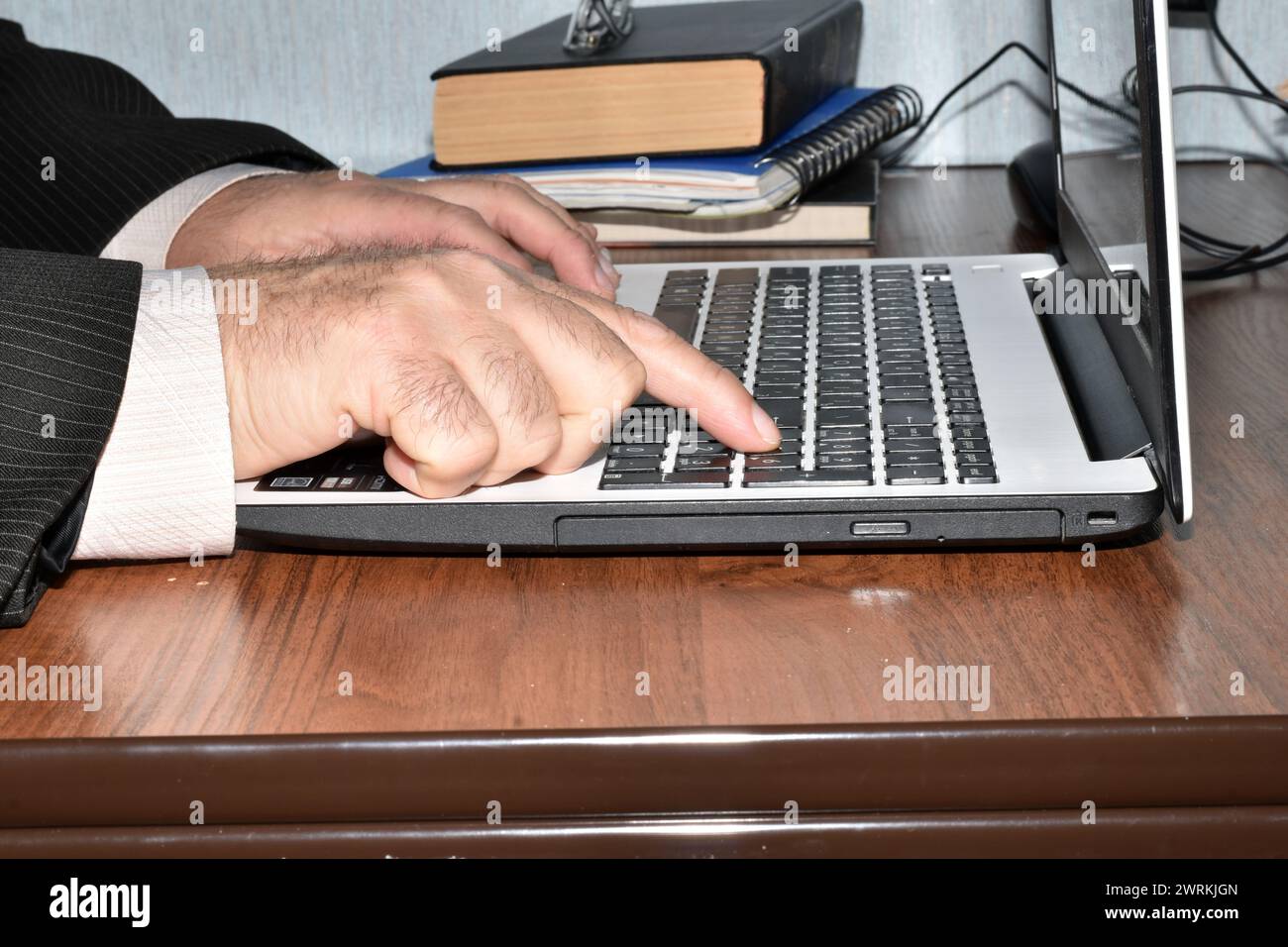 Handsome asian male employee works hi-res stock photography and images ...