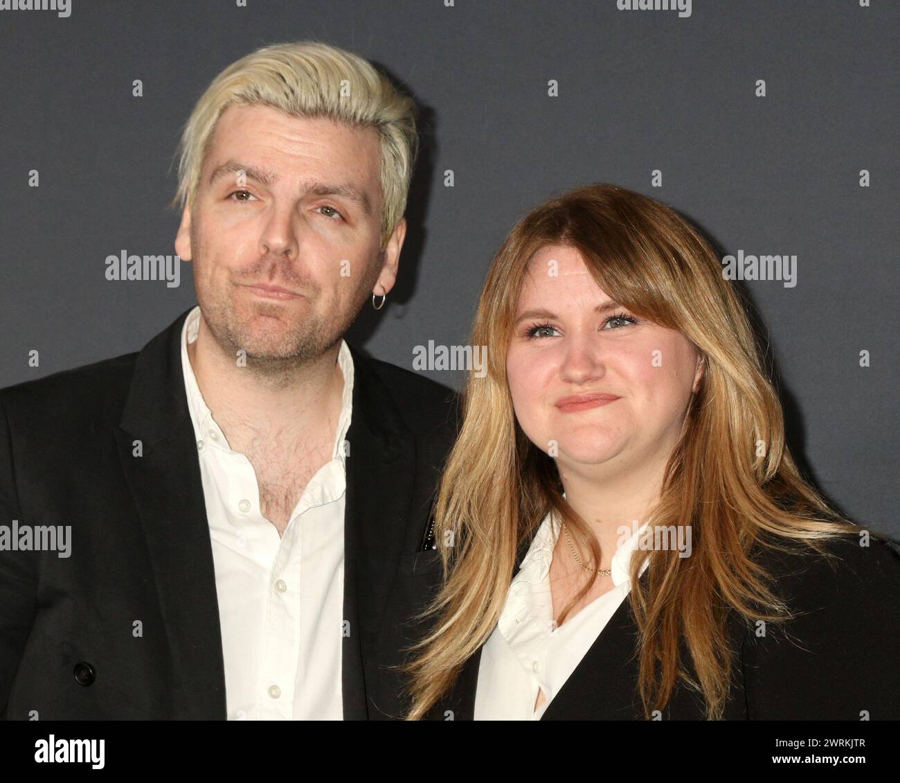 LOS ANGELES - JAN 30: Luke McGarry, Jillian Bell at the Curb Your ...
