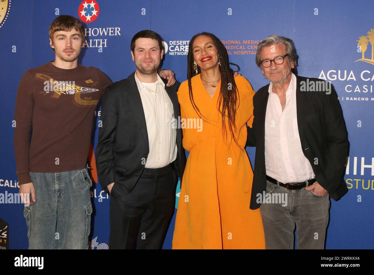 LOS ANGELES - JAN 13: Miles Heizer, Noah Pritzger, Eisa Davis, Griffin ...