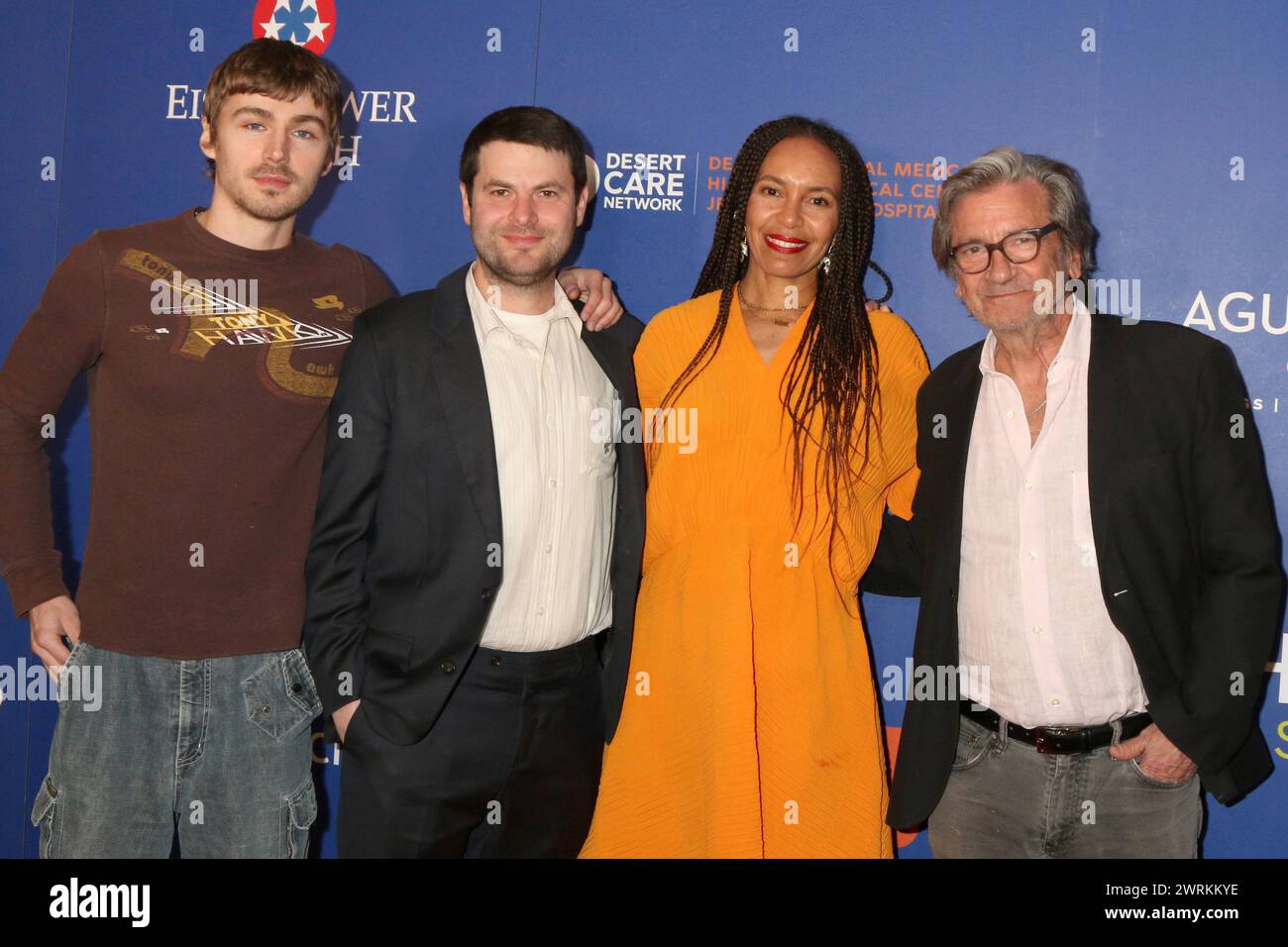 LOS ANGELES - JAN 13: Miles Heizer, Noah Pritzger, Eisa Davis, Griffin ...