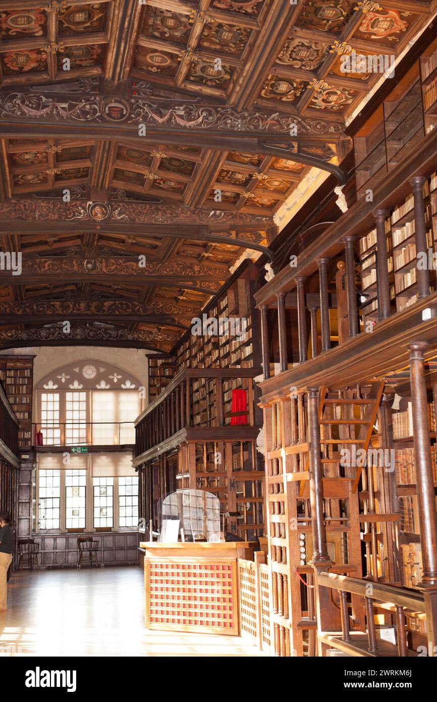 Historic books at the Bodleian Library in Oxfordshire in the UK Stock ...