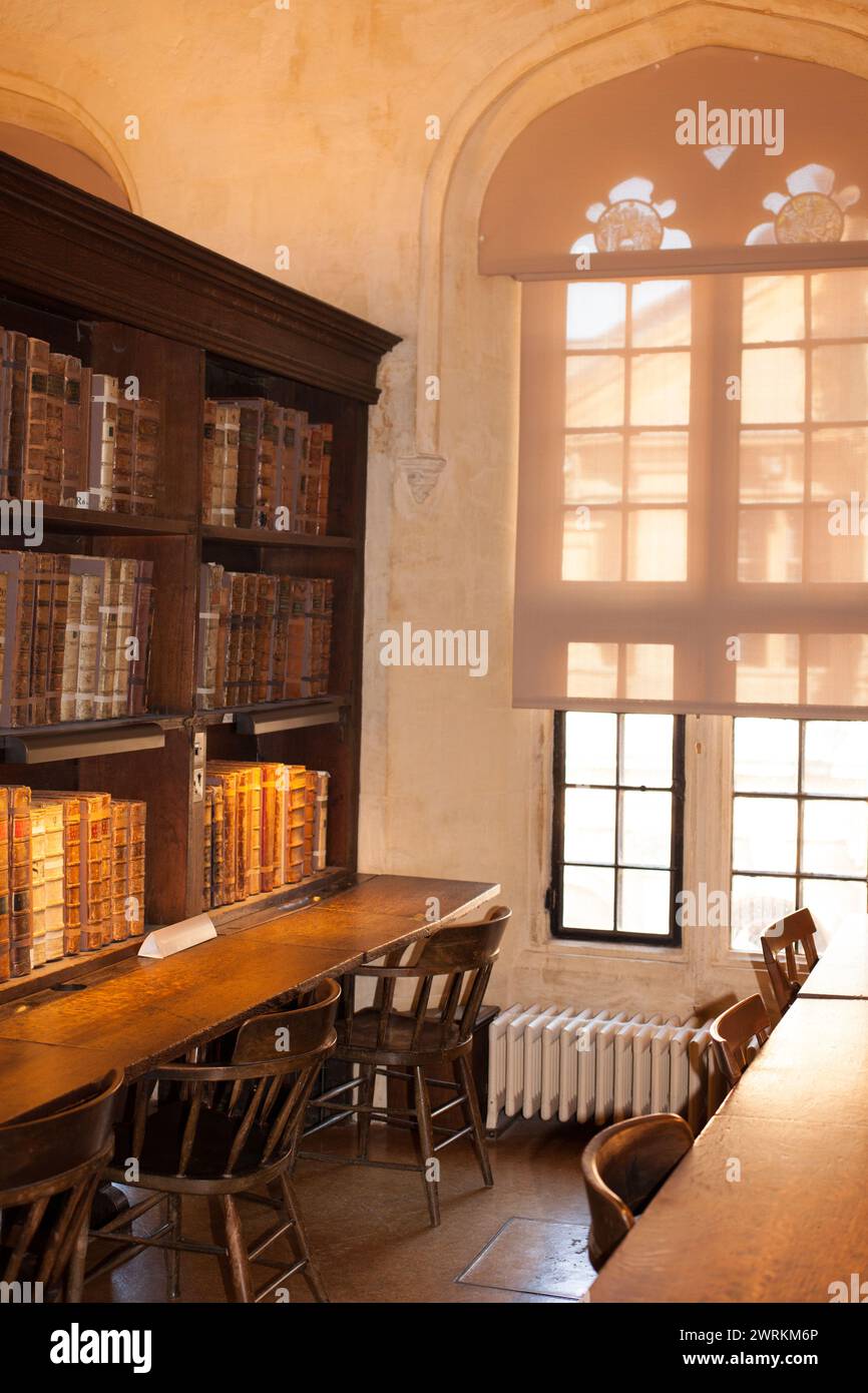 Historic books at the Bodleian Library in Oxfordshire in the UK Stock ...