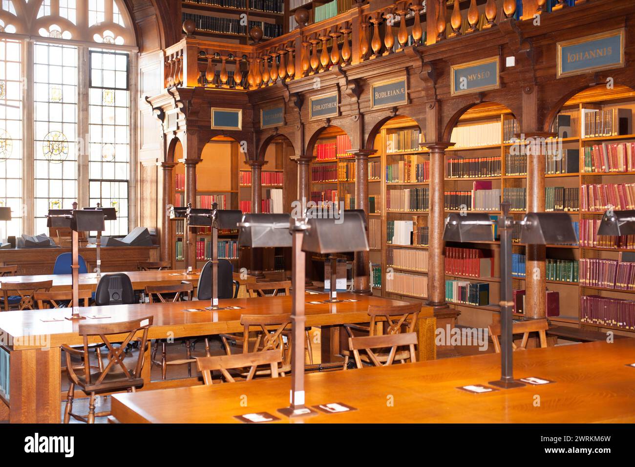 Historic books at the Bodleian Library in Oxfordshire in the UK Stock ...