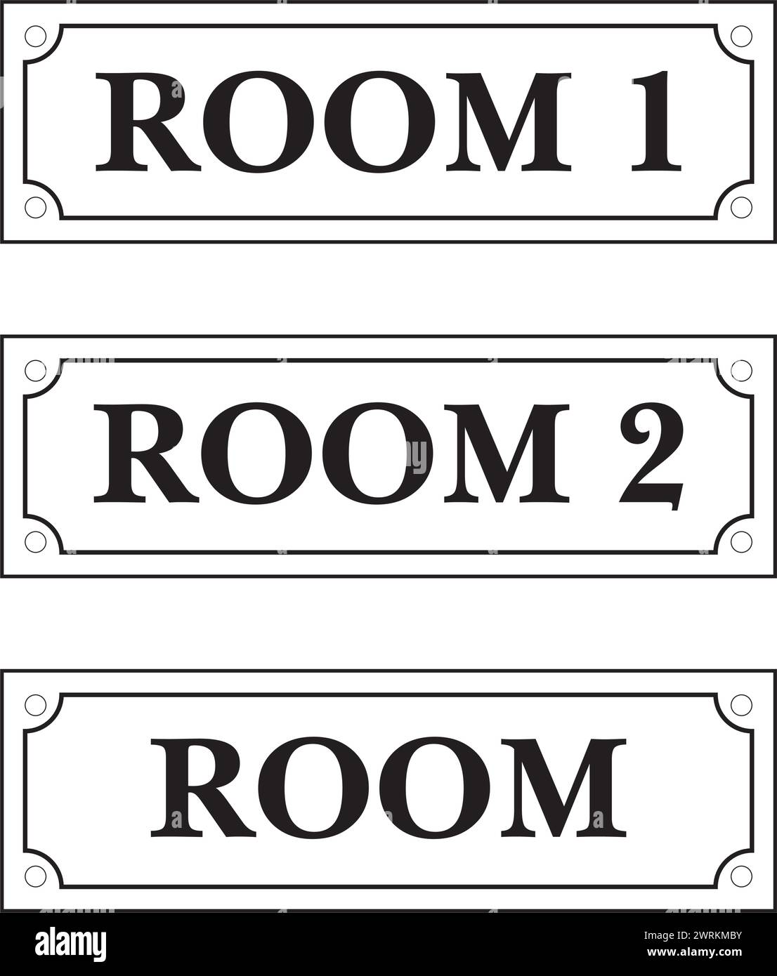 Sign board room number Cut Out Stock Images & Pictures - Alamy