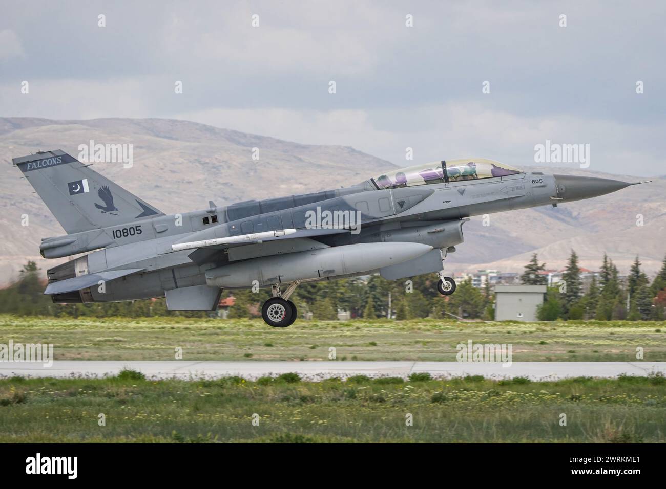 KONYA, TURKIYE - MAY 09, 2023: Pakistan Air Force Lockheed Martin F-16D ...