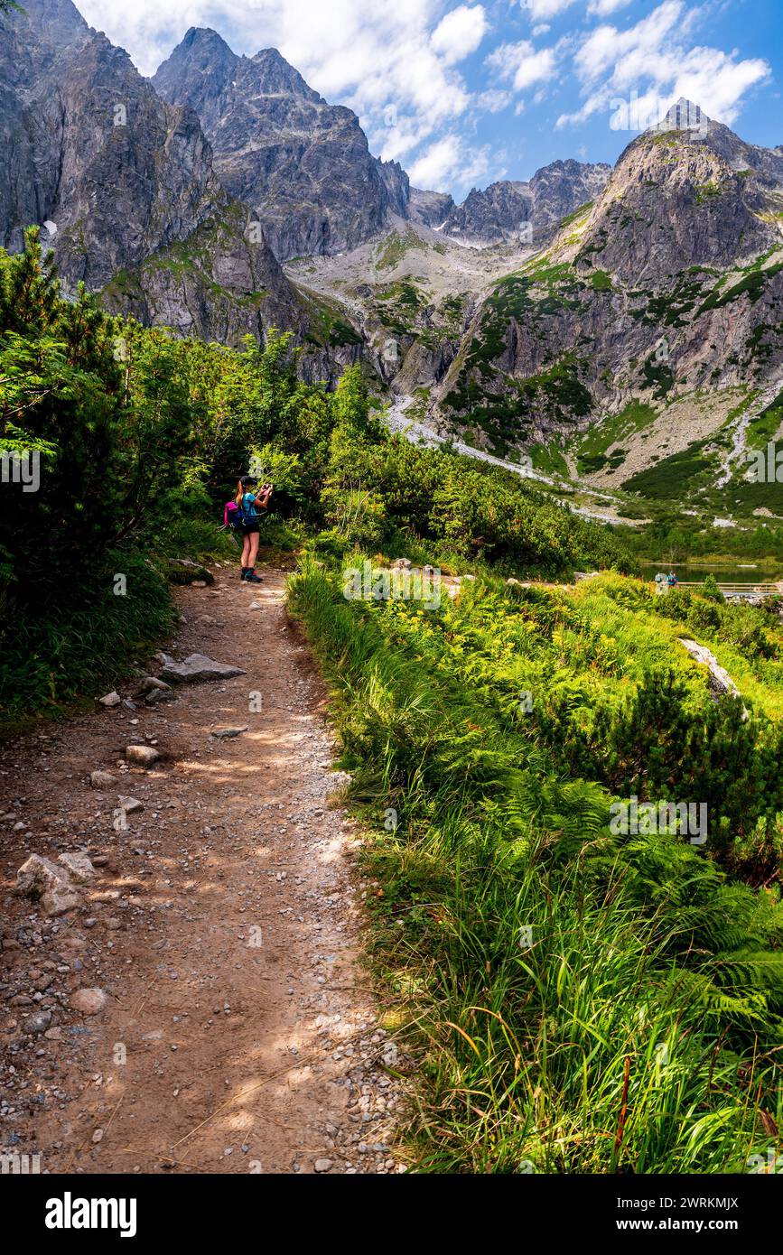 Dolina Zeleneho plesa vallex in High Tatras mountains in Slovakia ...
