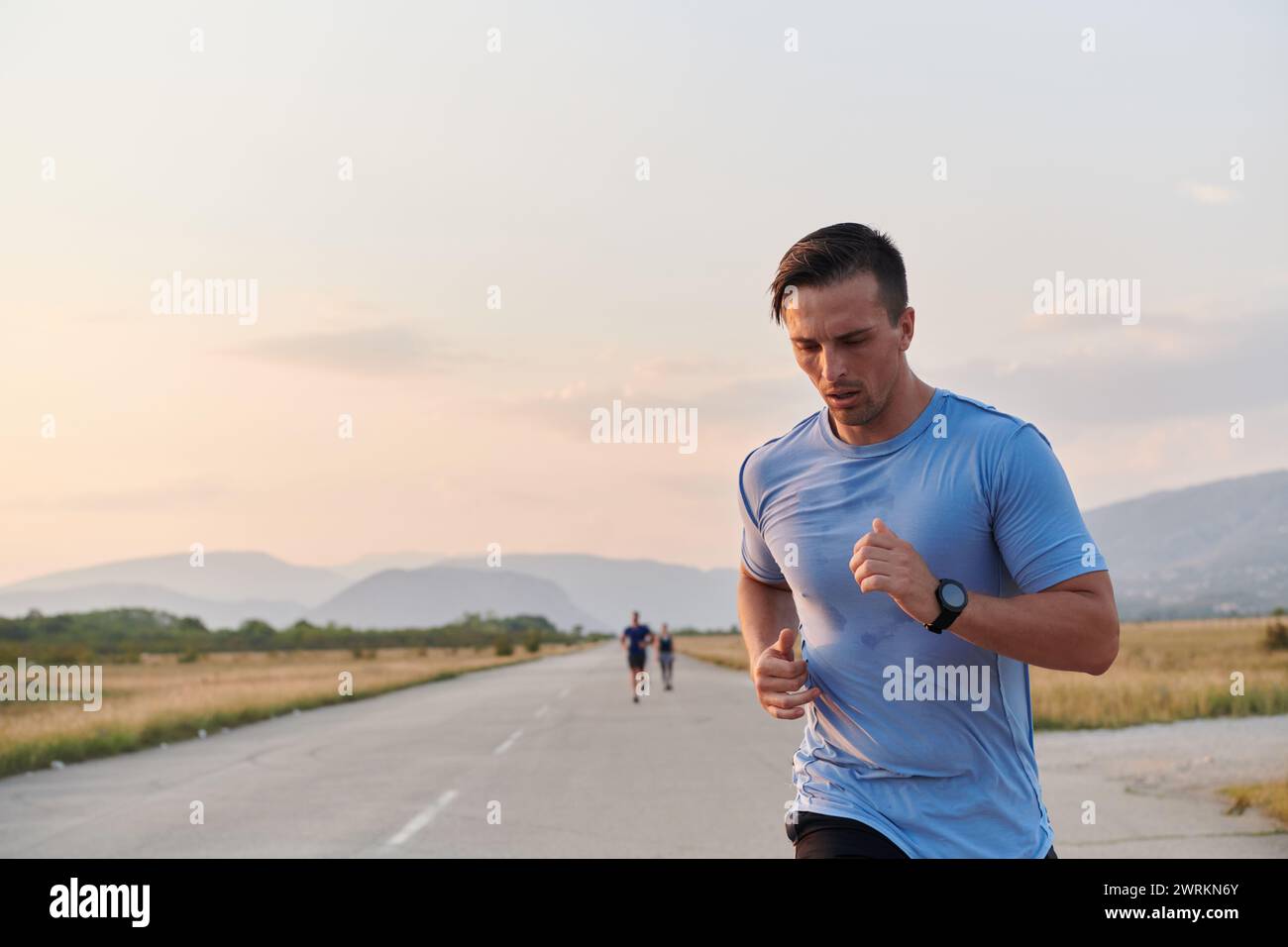 A dedicated marathon runner pushes himself to the limit in training ...