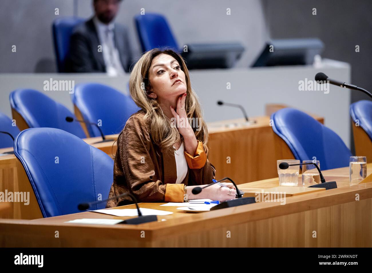 THE HAGUE - Outgoing Minister Dilan Yesilgoz (Justice and Security) during a debate in the House ...