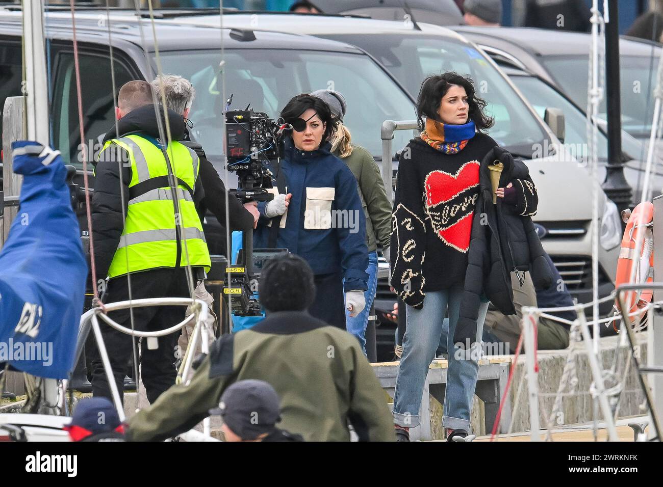 Weymouth, Dorset, UK. 13th March 2024. Apple TV Irish black comedy ...