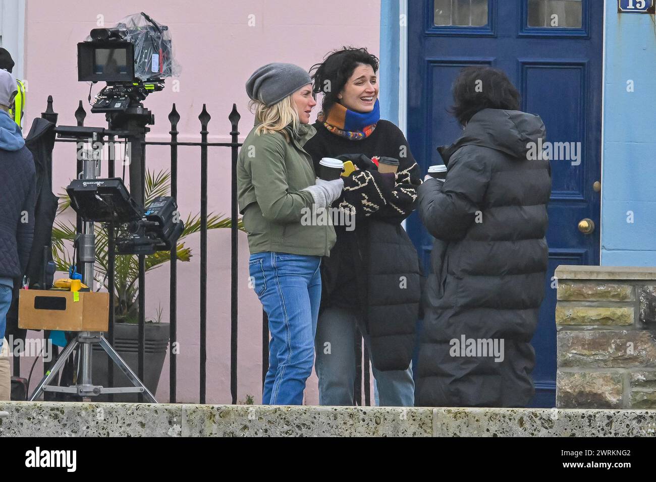 Weymouth, Dorset, UK. 13th March 2024. Apple TV Irish black comedy ...