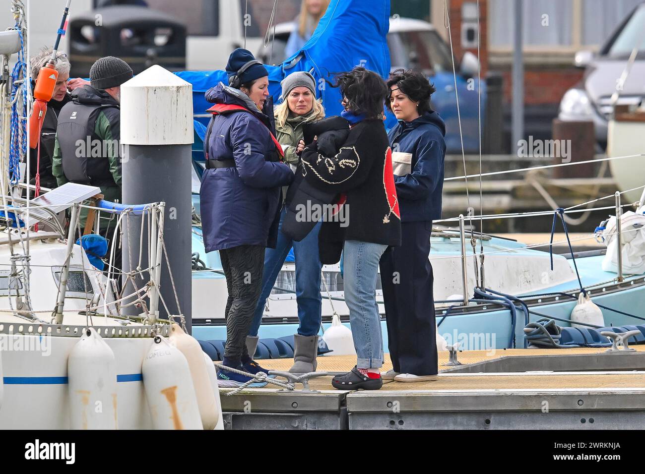 Weymouth, Dorset, UK. 13th March 2024. Apple TV Irish black comedy ...